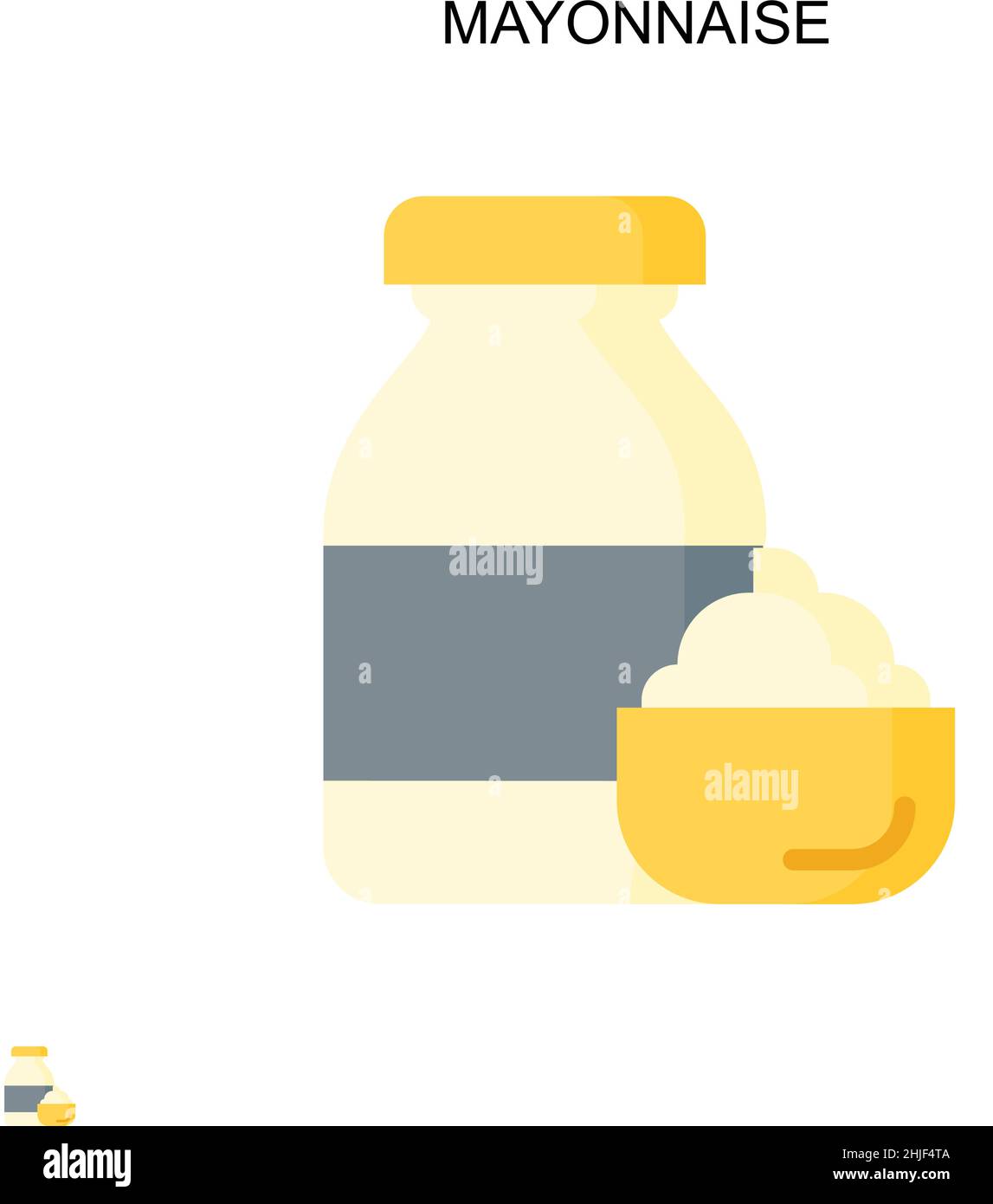 Mayonnaise Simple vector icon. Illustration symbol design template for ...