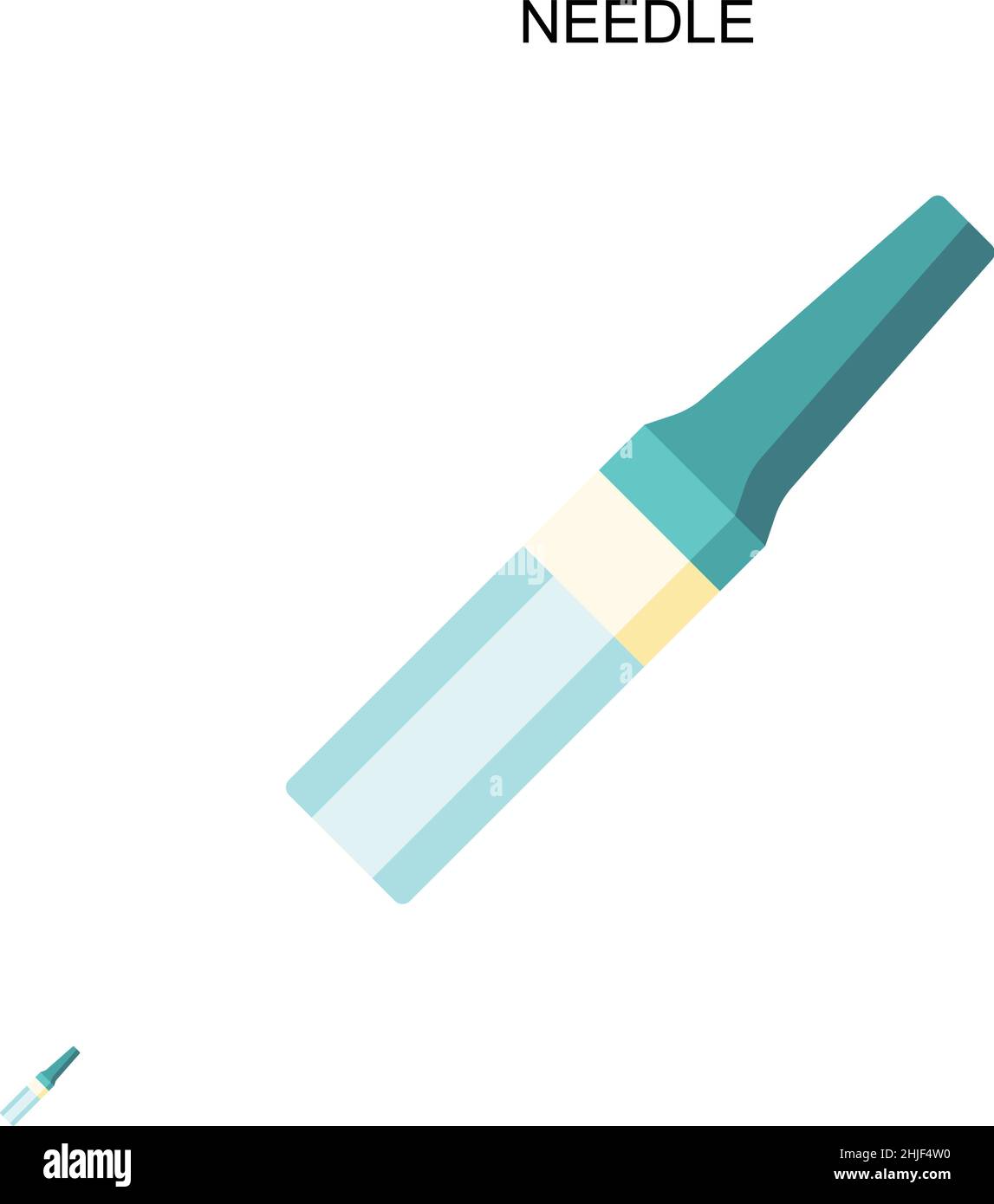 Needle Simple vector icon. Illustration symbol design template for web ...