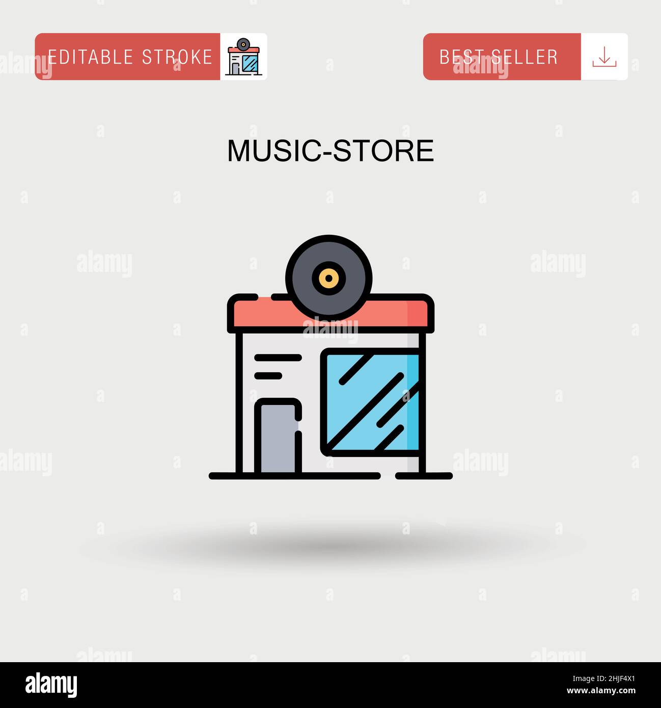 Vintage record shop interior Stock Vector Images - Alamy