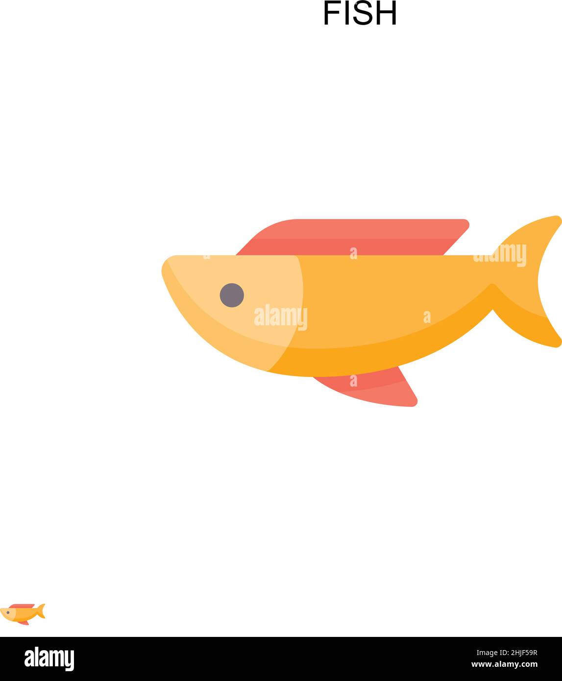Fish Simple vector icon. Illustration symbol design template for web ...