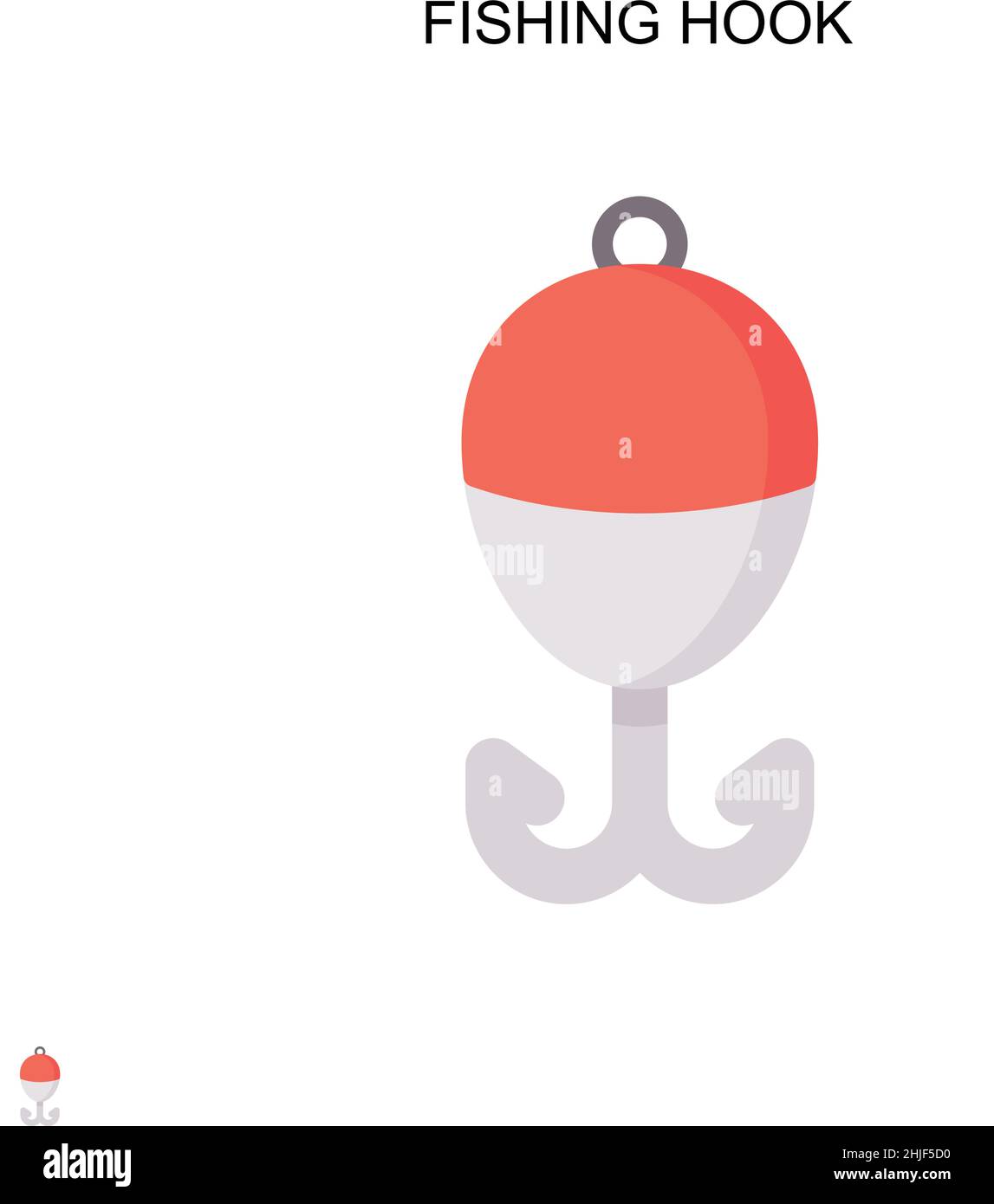 Fishing hook Simple vector icon. Illustration symbol design template ...