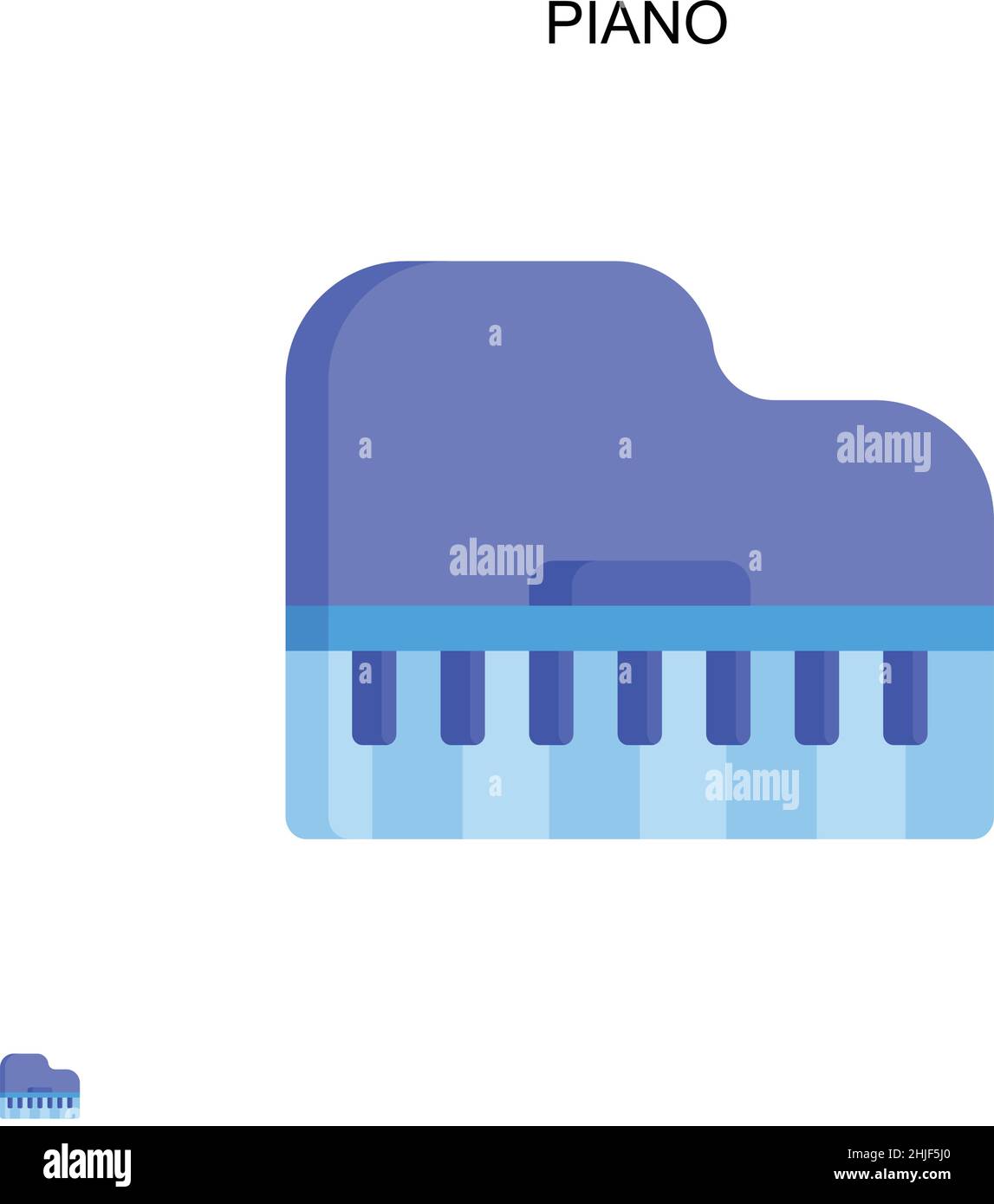 Piano Simple vector icon. Illustration symbol design template for web ...