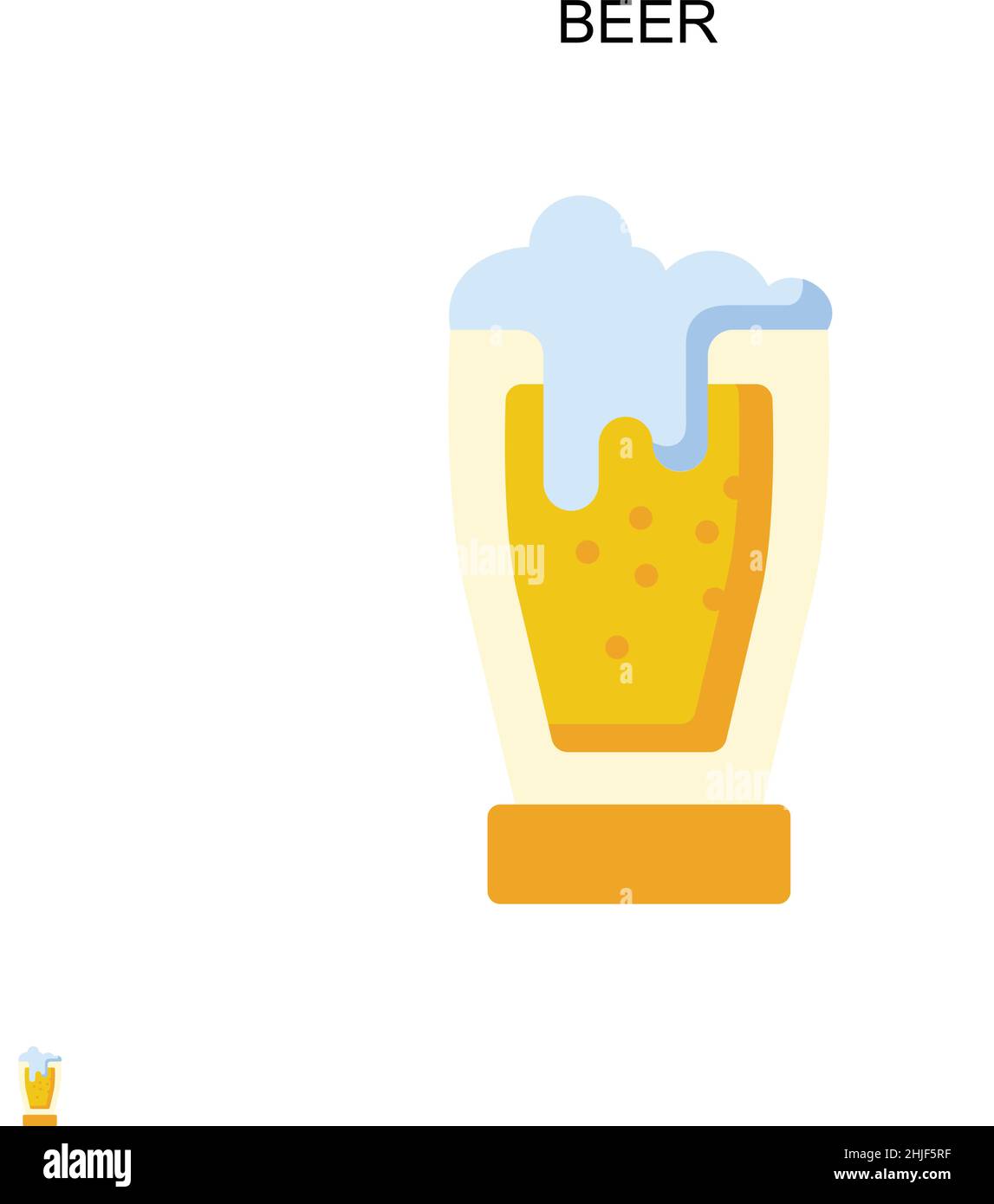 Beer Simple vector icon. Illustration symbol design template for web ...