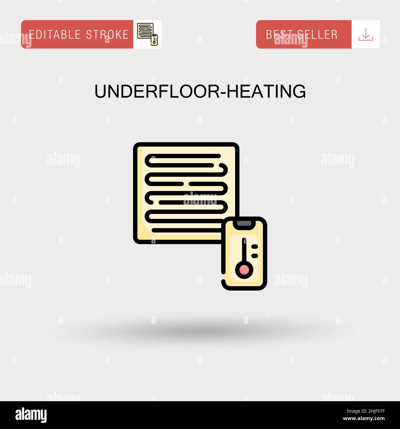 Underfloor-heating Simple vector icon Stock Vector Image & Art - Alamy