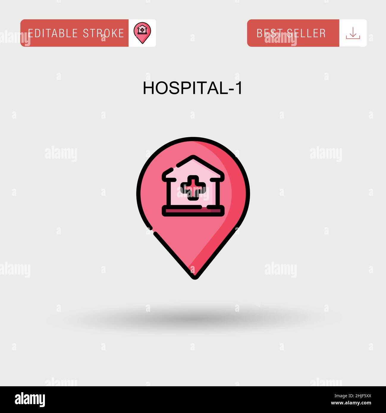 Hospital line icon simple hi-res stock photography and images - Alamy