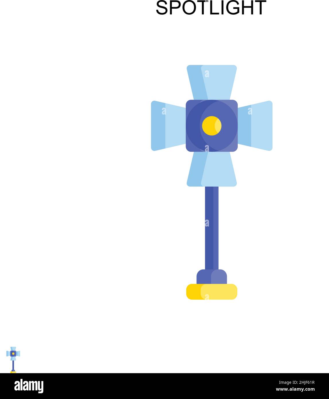 Spotlight Simple vector icon. Illustration symbol design template for ...