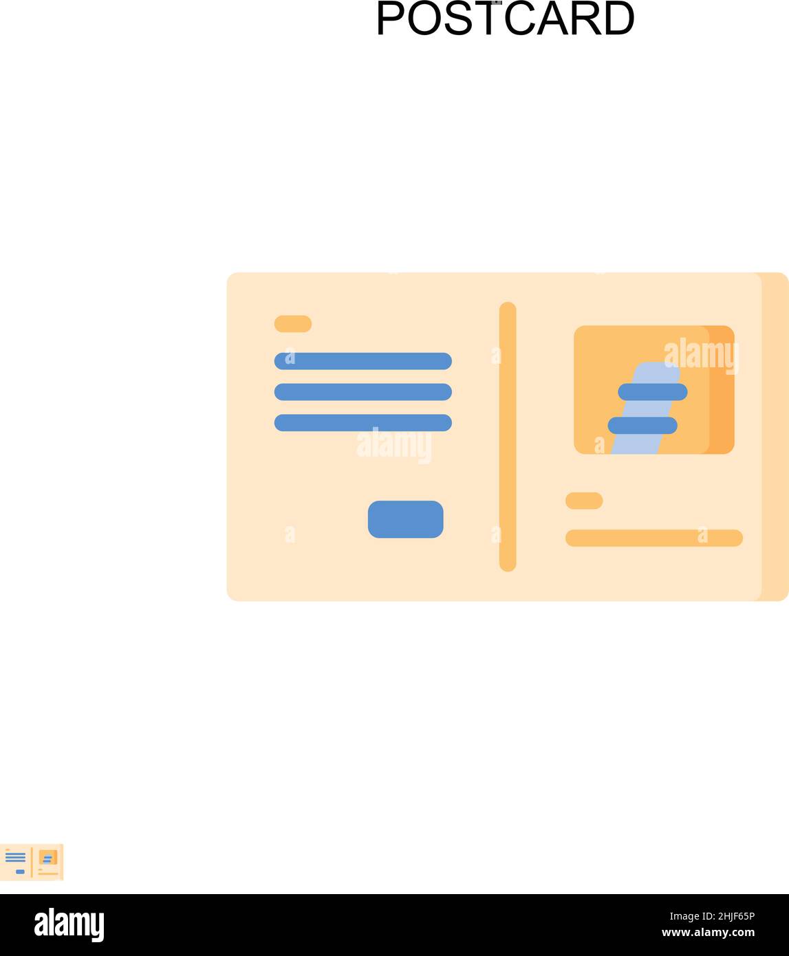 Postcard Simple vector icon. Illustration symbol design template for ...