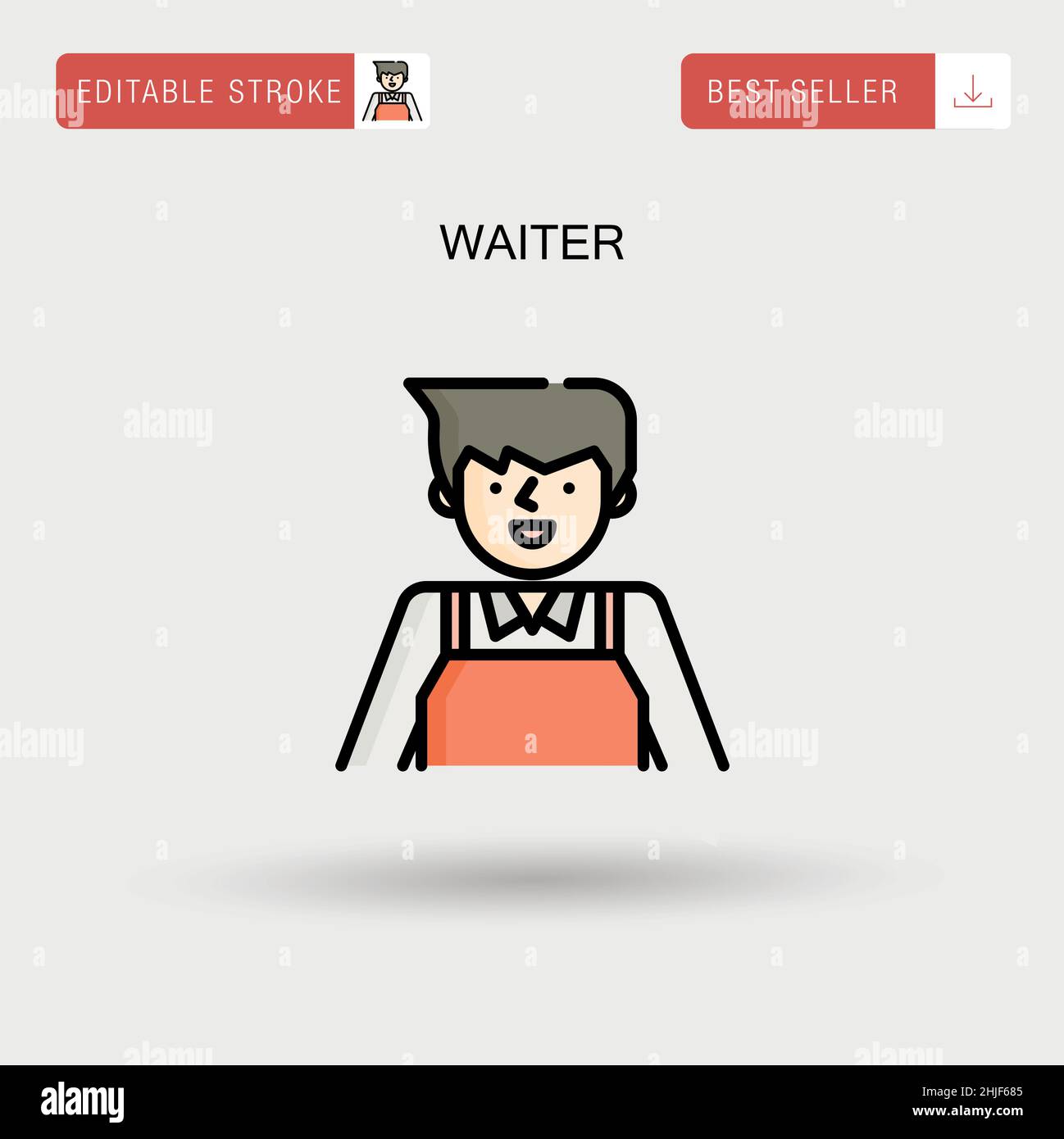 Waiter Simple vector icon Stock Vector Image & Art - Alamy