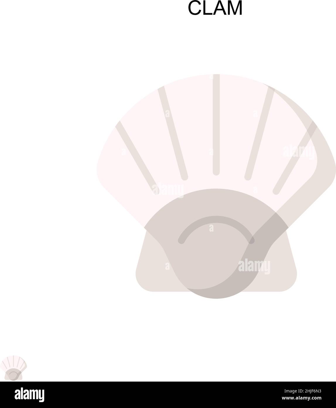 Clam Simple vector icon. Illustration symbol design template for web ...