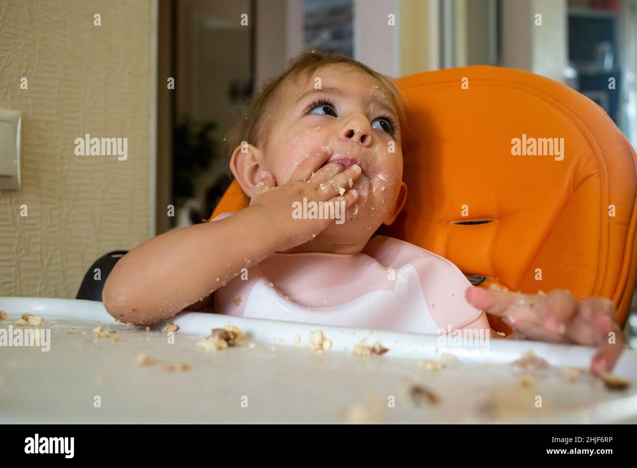 Baby eating chair hi-res stock photography and images - Alamy