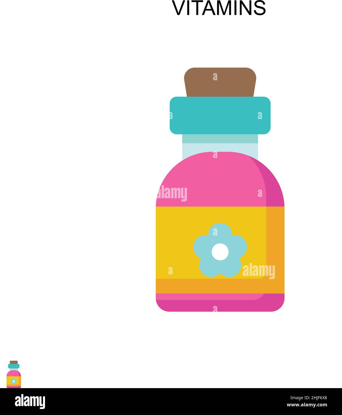 Vitamins Simple vector icon. Illustration symbol design template for ...