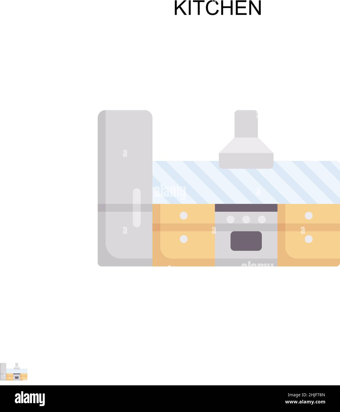 Kitchen Simple vector icon. Illustration symbol design template for web ...