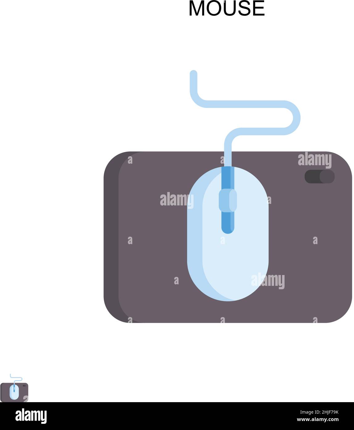 Mouse Simple vector icon. Illustration symbol design template for web ...