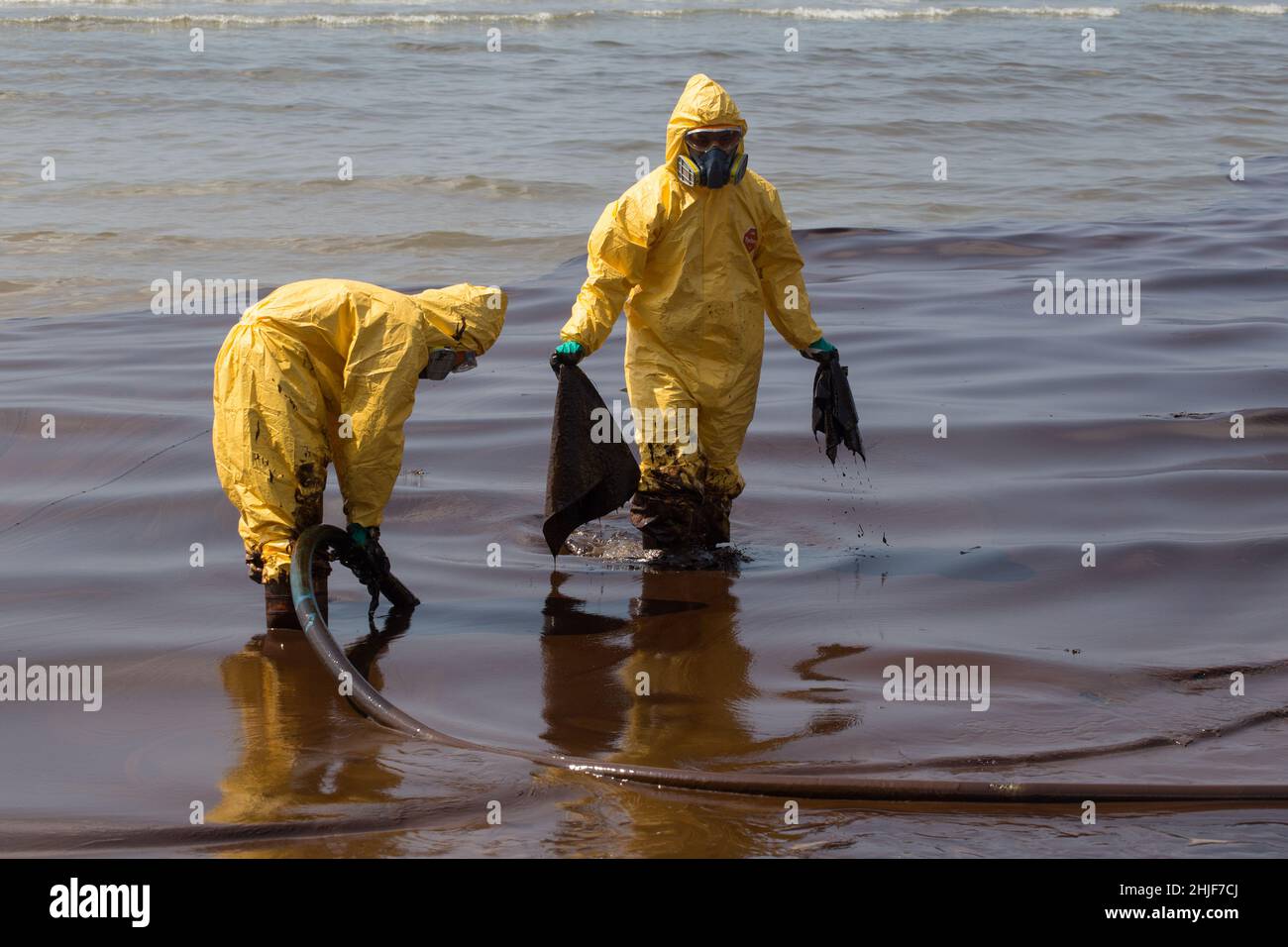 Navy soldiers wearing Personal Protective Equipment (PPE) suits seen ...