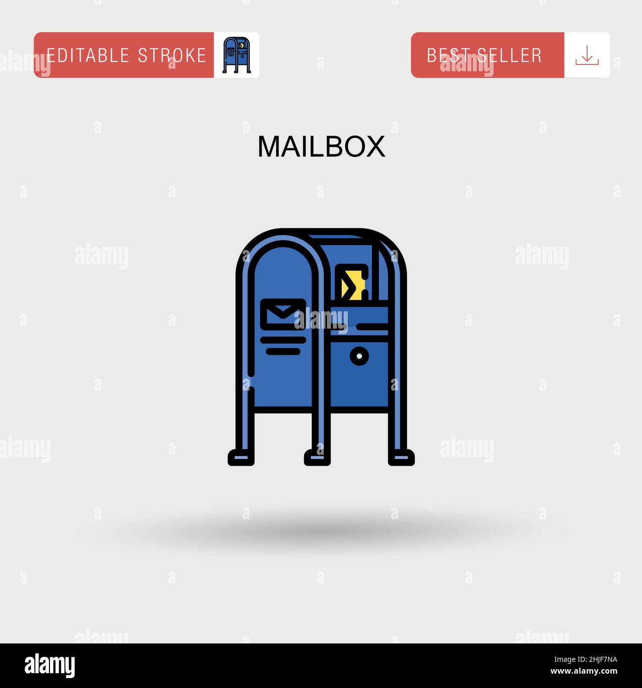 Mailbox Simple vector icon Stock Vector Image & Art - Alamy