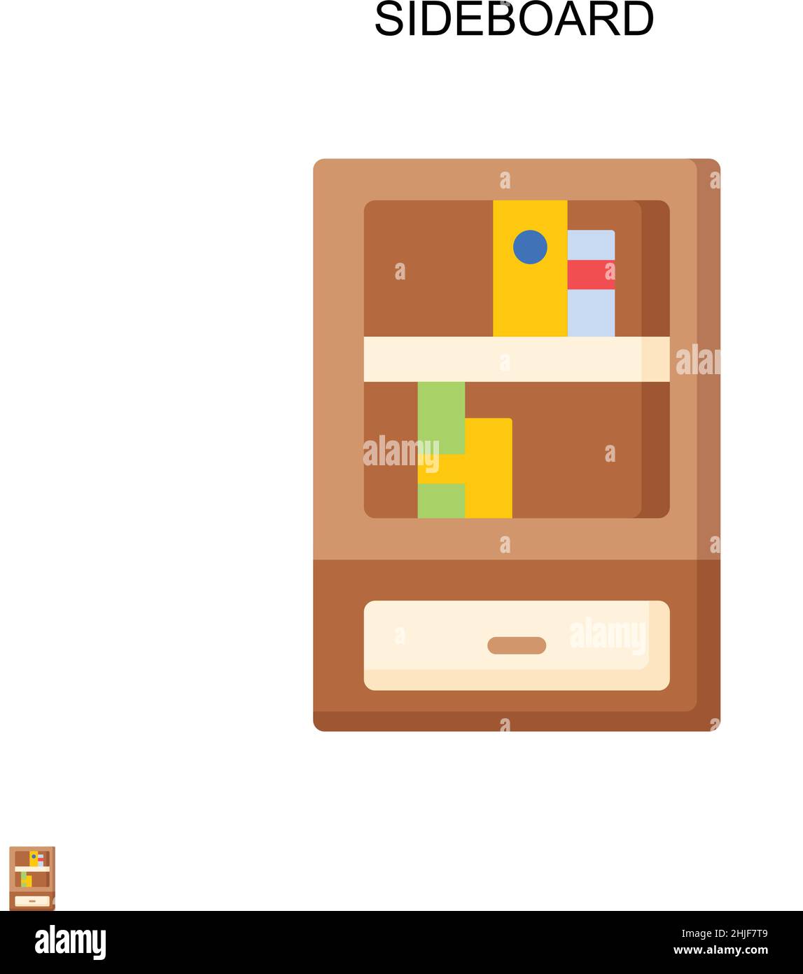 Sideboard Simple vector icon. Illustration symbol design template for ...