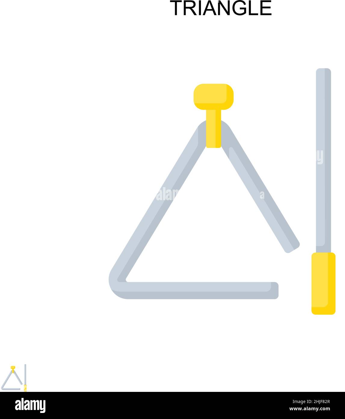 Triangle Simple vector icon. Illustration symbol design template for ...