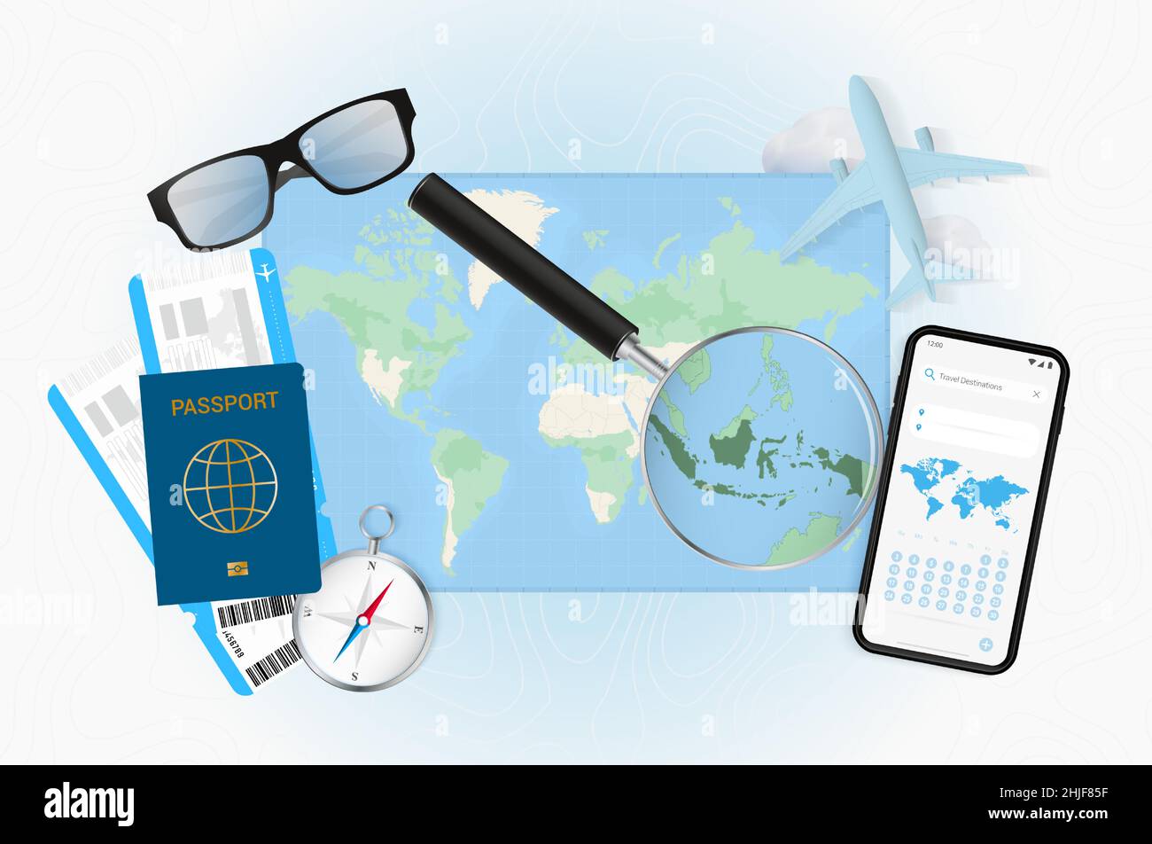 Indonesia compass Stock Vector Images - Alamy