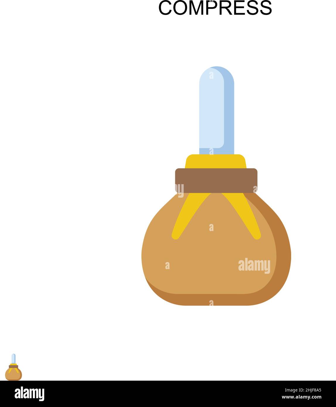 Compress Simple vector icon. Illustration symbol design template for ...