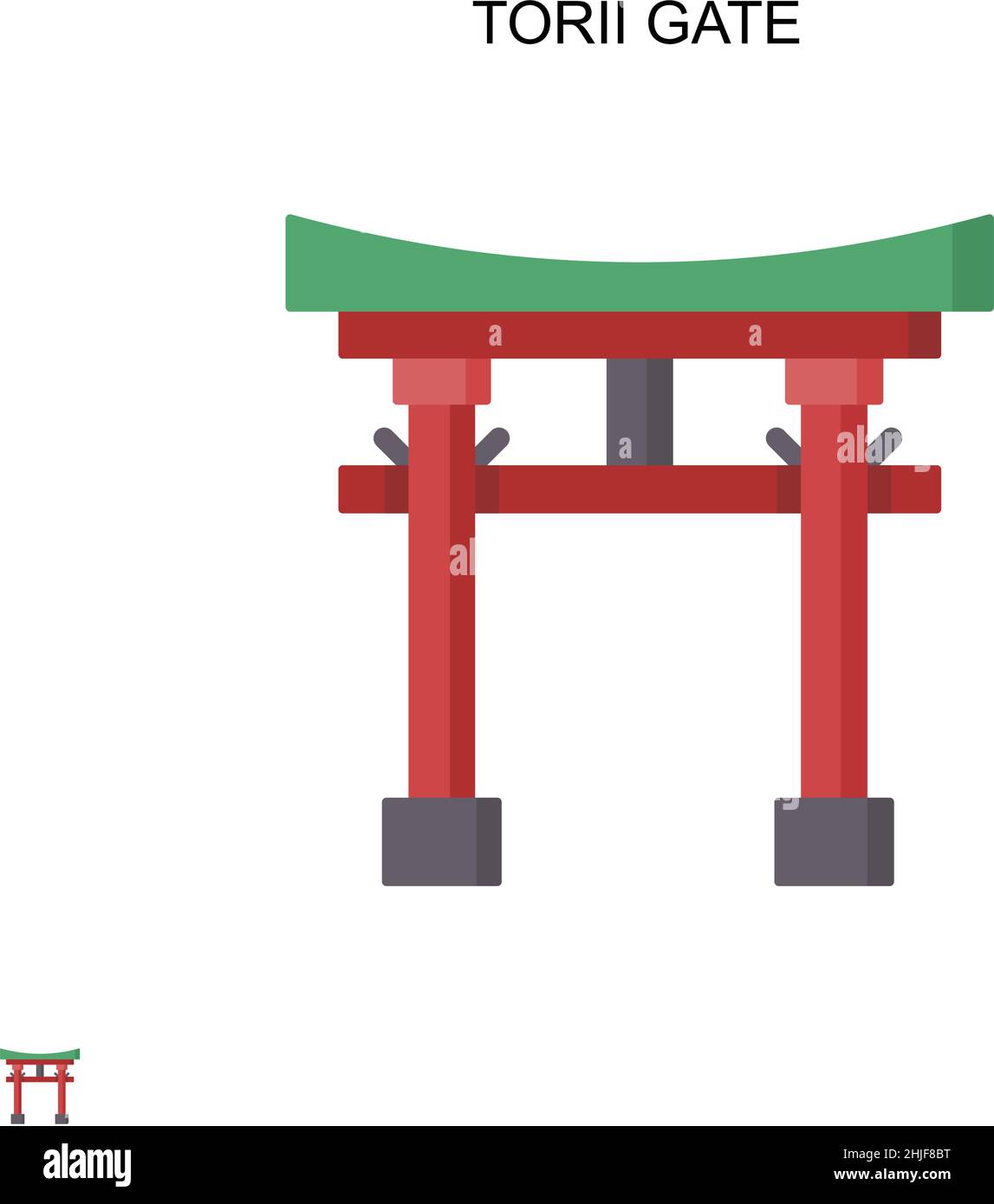 Torii gate hiroshima Stock Vector Images - Alamy