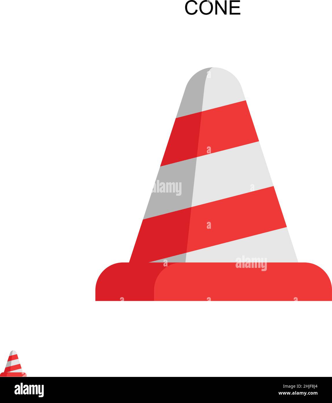 Cone Simple vector icon. Illustration symbol design template for web ...