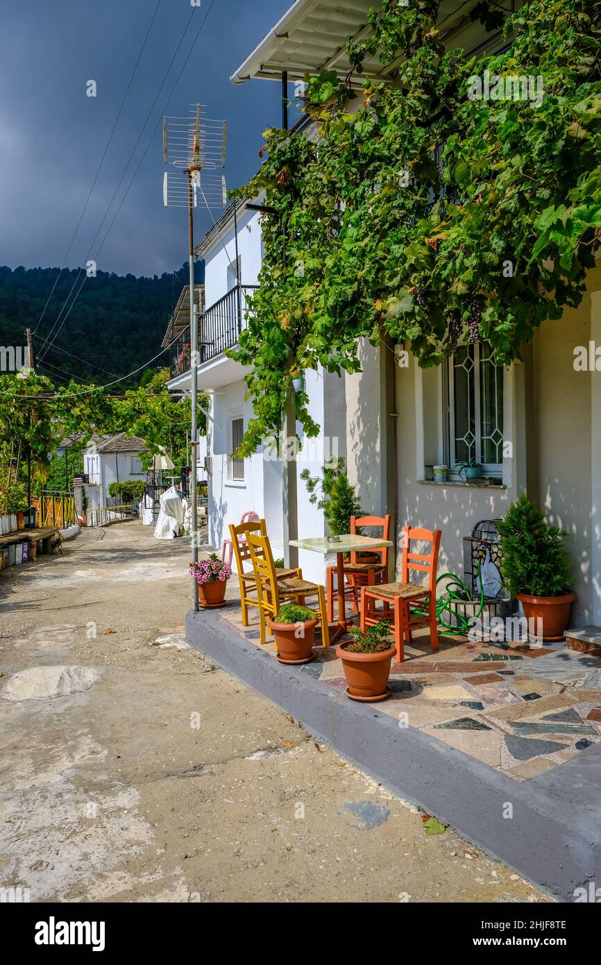 Potamia, Thassos, Greece - Mountain village Potamia on the island of ...