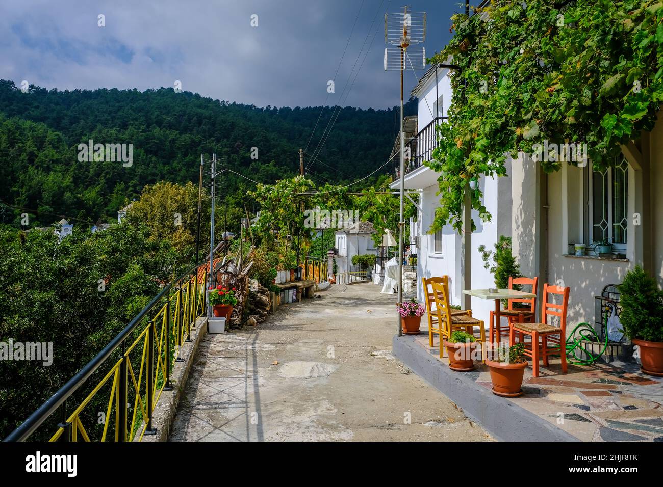 Potamia, Thassos, Greece - Mountain village Potamia on the island of ...