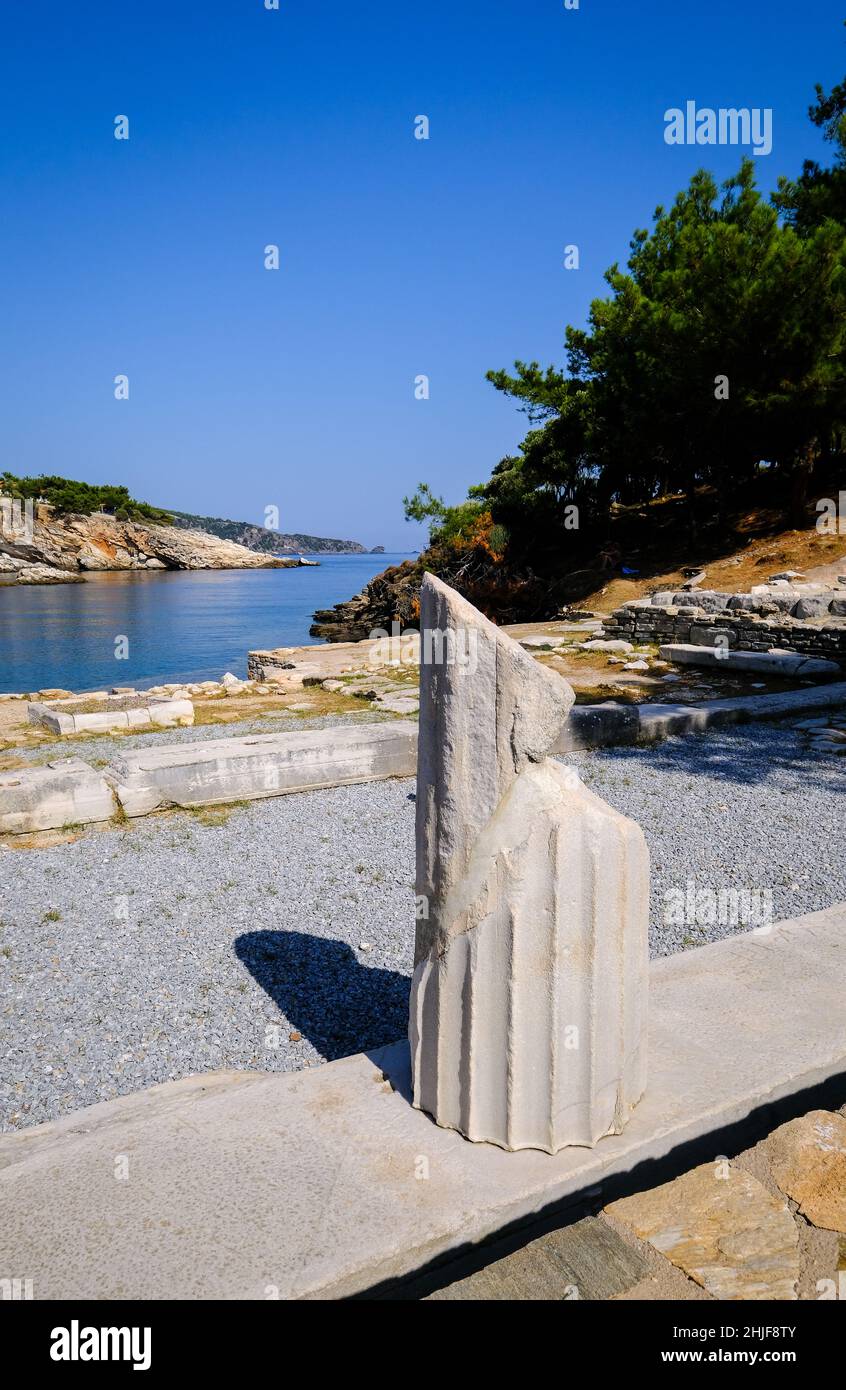 Aliki, Thassos, Greece - The marble peninsula of Aliki with its ancient ...