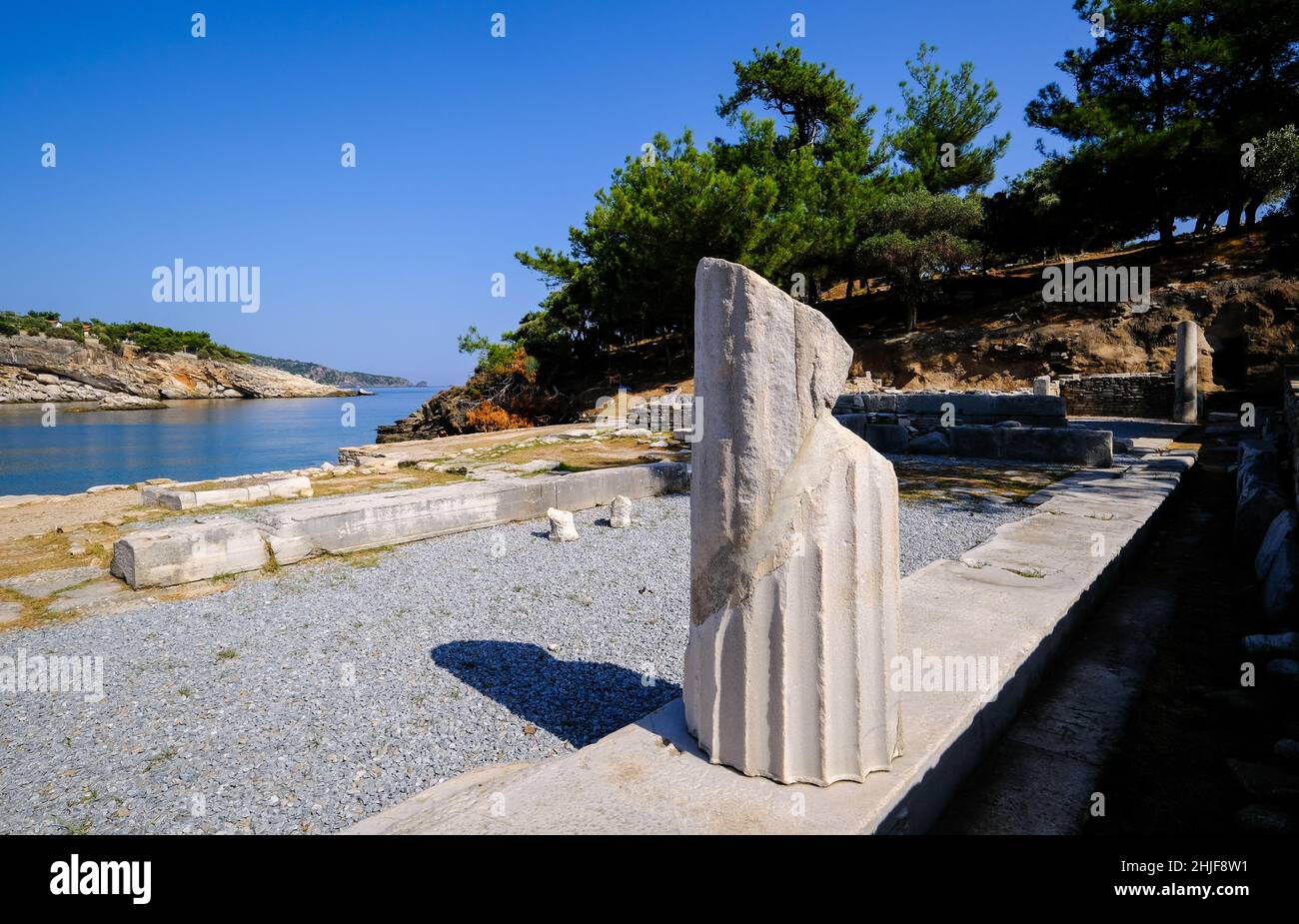 Aliki, Thassos, Greece - The marble peninsula of Aliki with its ancient ...