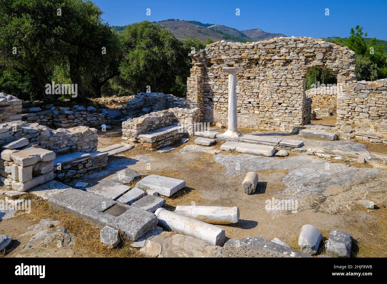 Aliki, Thassos, Greece - The marble peninsula of Aliki with its ancient ...
