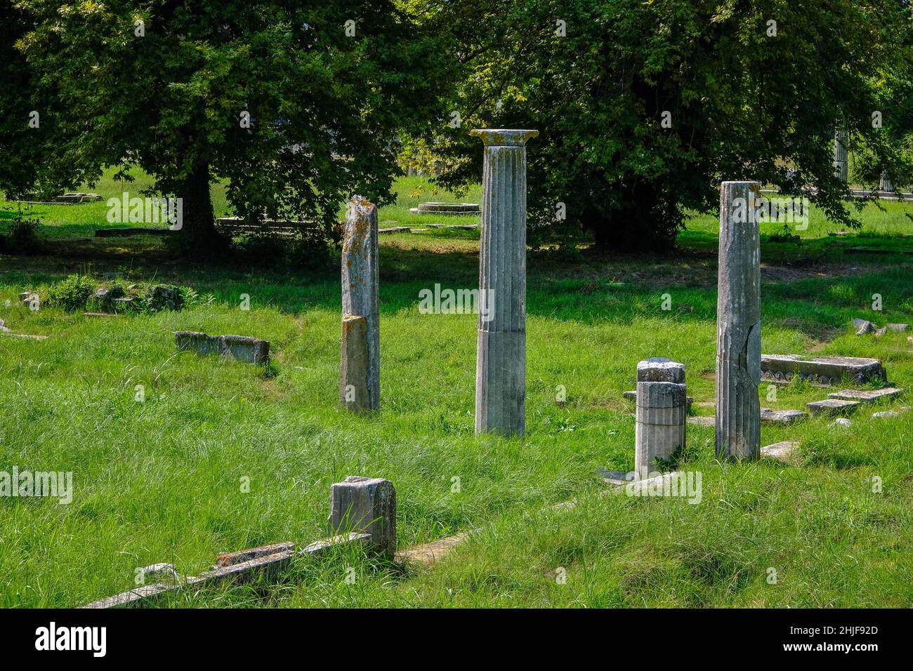 Limenas, Thassos, Greece - The capital Limenas with its ancient ruins ...