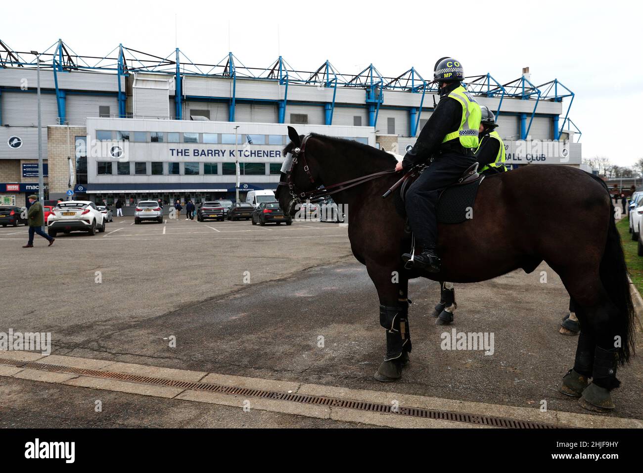 Millwall fans outside stadium hi-res stock photography and images - Alamy