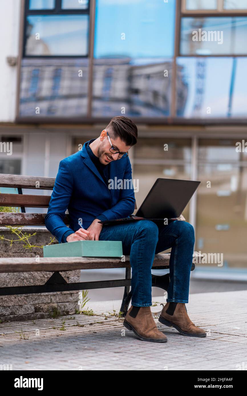 Chilling man employee hi-res stock photography and images - Alamy