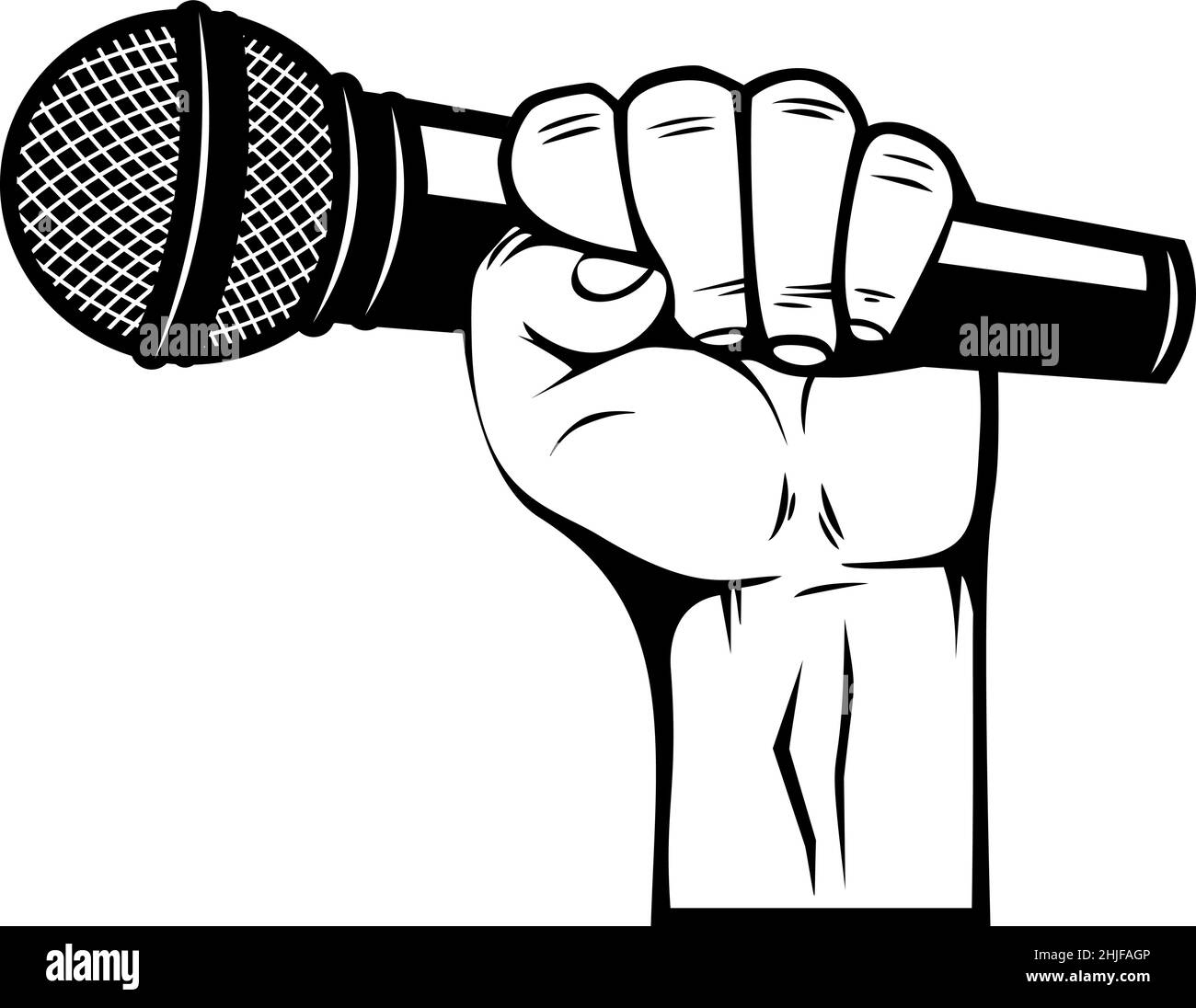 Vintage journalist microphone Black and White Stock Photos & Images - Alamy