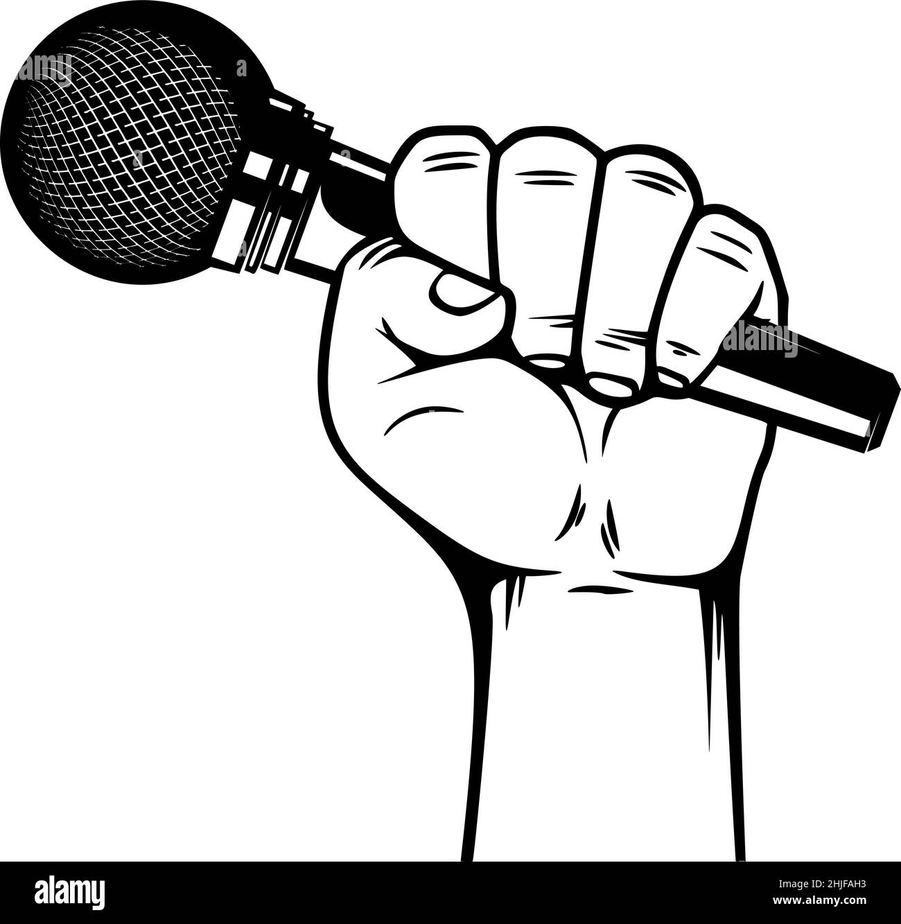 Vintage journalist microphone Black and White Stock Photos & Images - Alamy