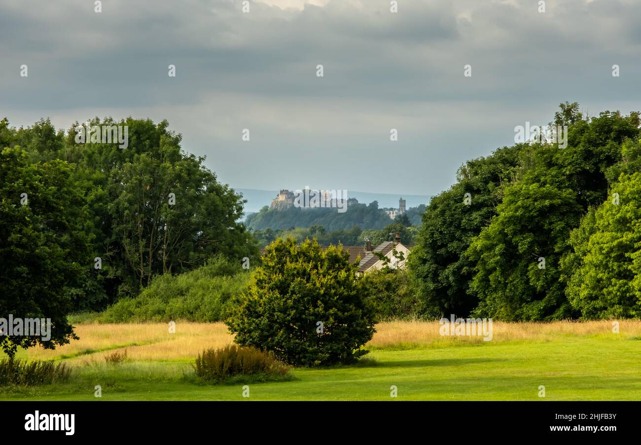 View of Stirling Castle from the site of the Battle of Bannockburn in ...