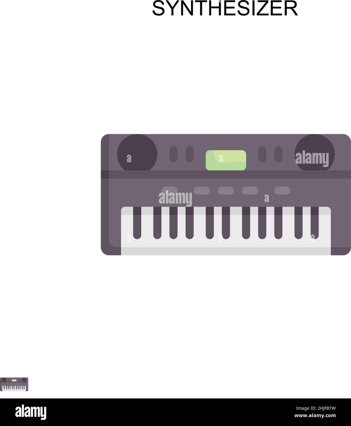 Synthesizer Simple vector icon. Illustration symbol design template for ...