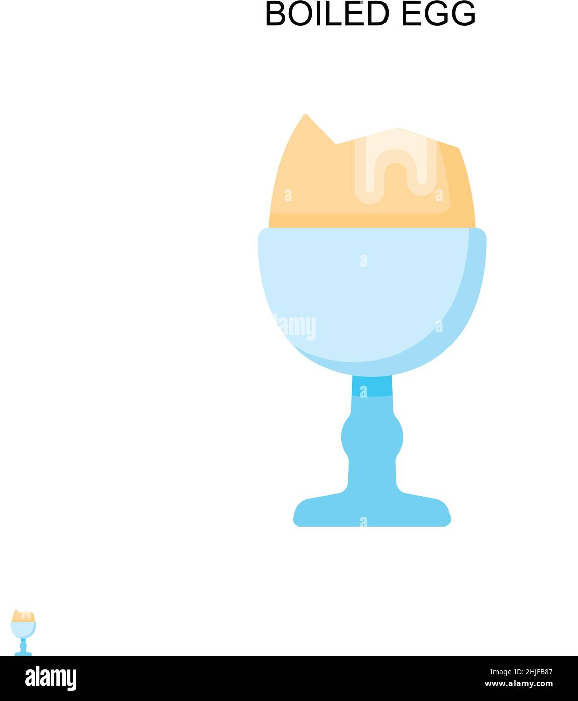 Boiled egg Simple vector icon. Illustration symbol design template for ...
