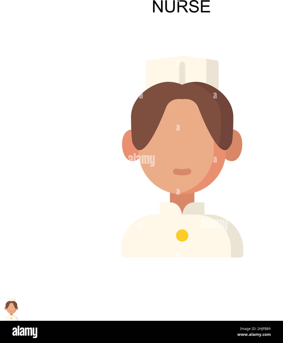 Nurse Simple vector icon. Illustration symbol design template for web ...