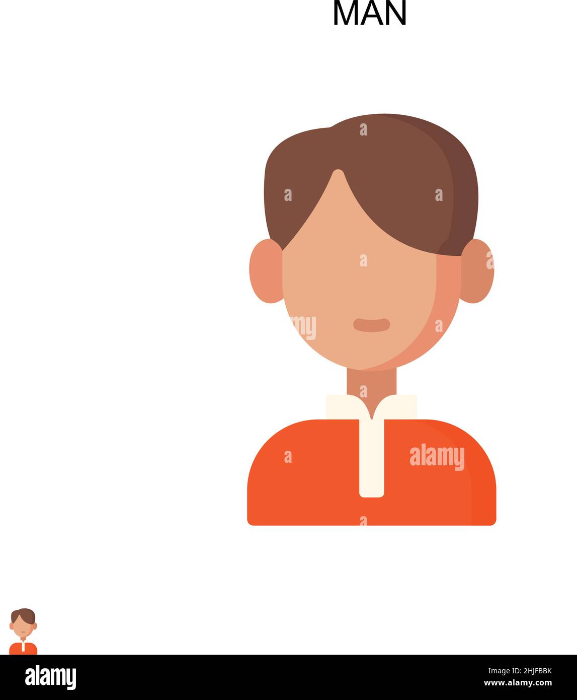 Man Simple Vector Icon Illustration Symbol Design Template For Web Mobile Ui Element Stock