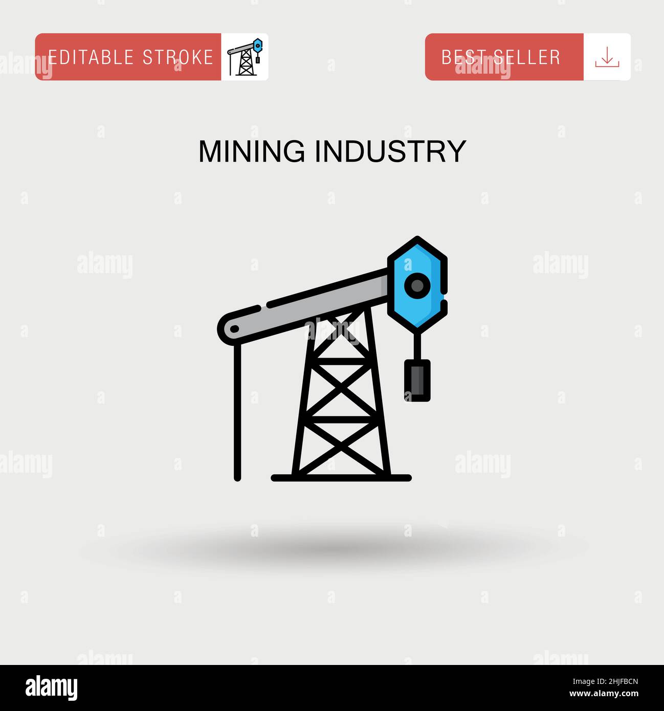 Mining Industry Simple Vector Icon Stock Vector Image And Art Alamy