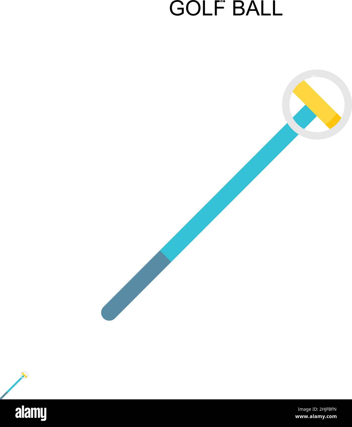 Golf ball Simple vector icon. Illustration symbol design template for ...