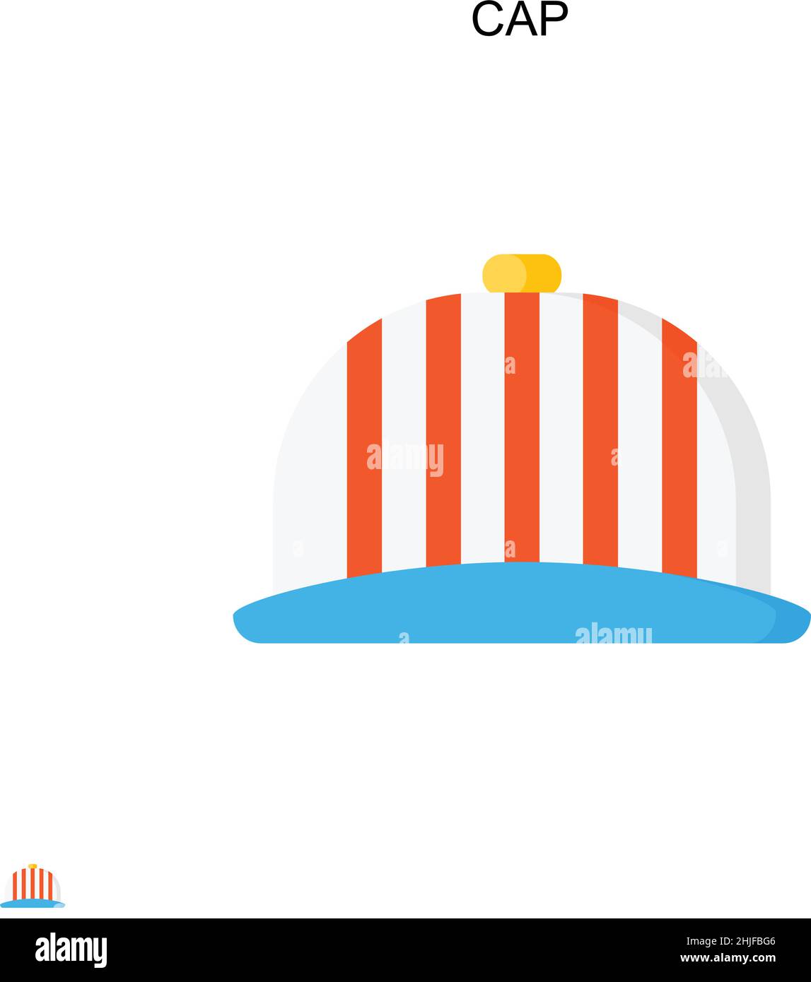 Cap Simple vector icon. Illustration symbol design template for web ...