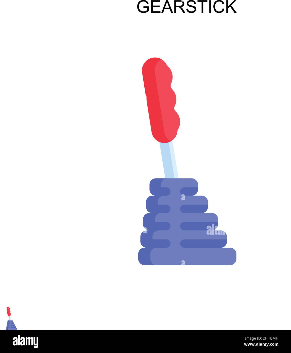 Gearstick Simple vector icon. Illustration symbol design template for ...