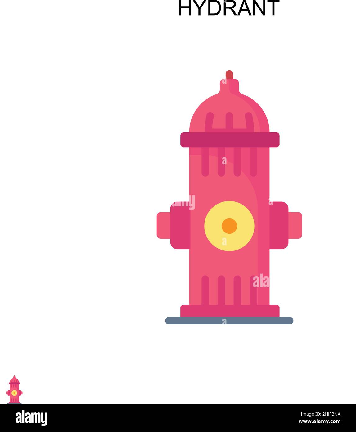 Hydrant Simple vector icon. Illustration symbol design template for web ...