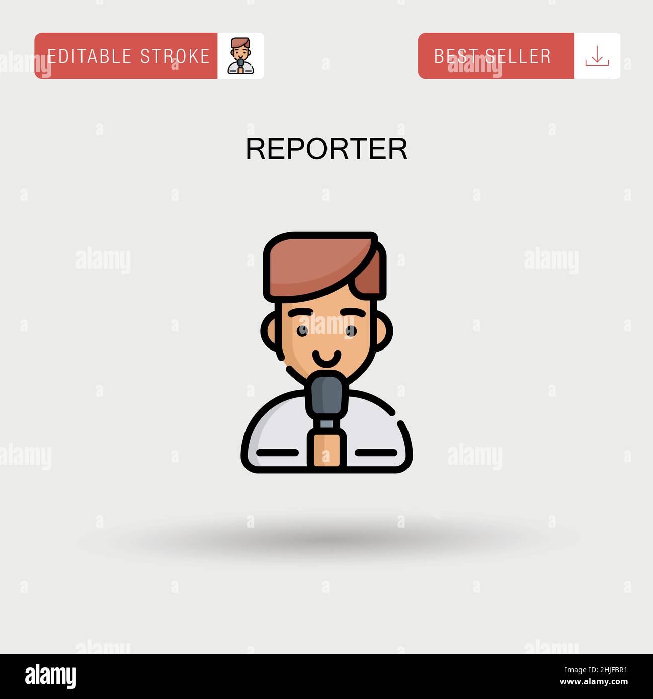 Reporter Simple vector icon Stock Vector Image & Art - Alamy