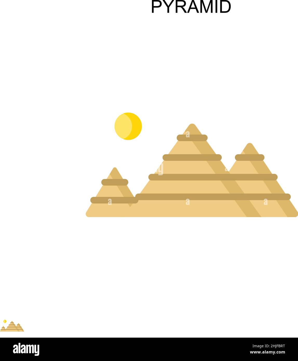 Pyramid Simple vector icon. Illustration symbol design template for web ...