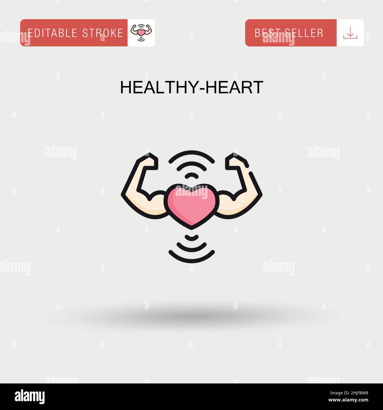 Healthy-heart Simple vector icon Stock Vector Image & Art - Alamy