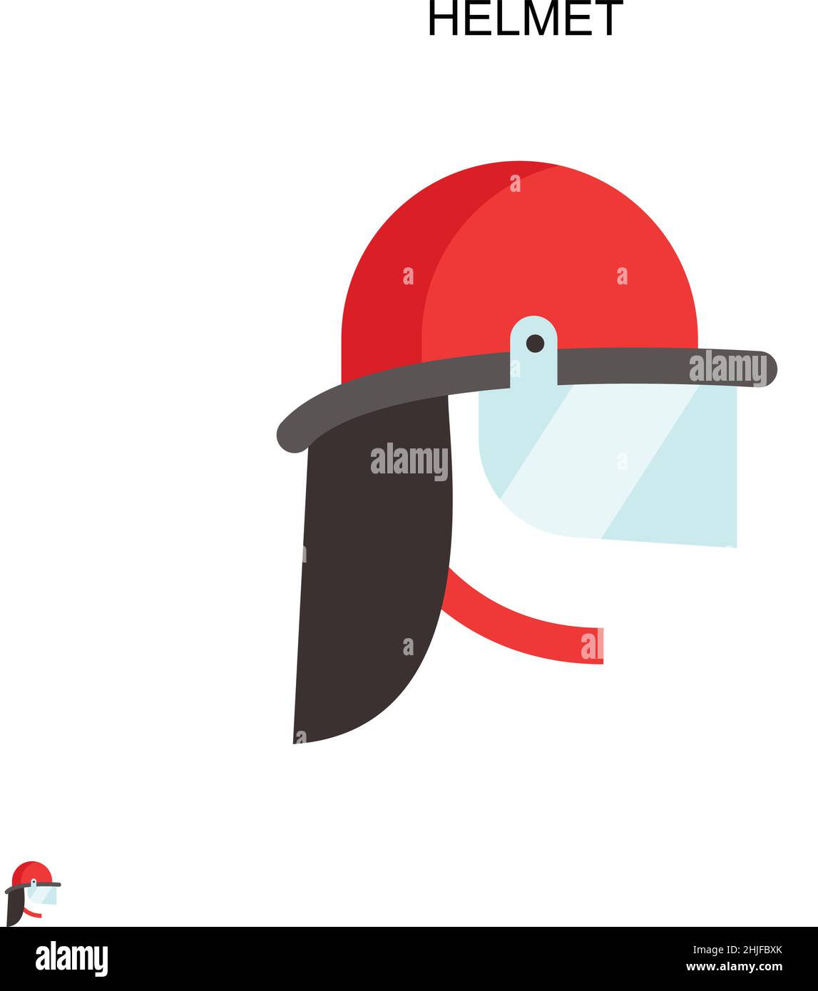 Helmet Simple vector icon. Illustration symbol design template for web ...