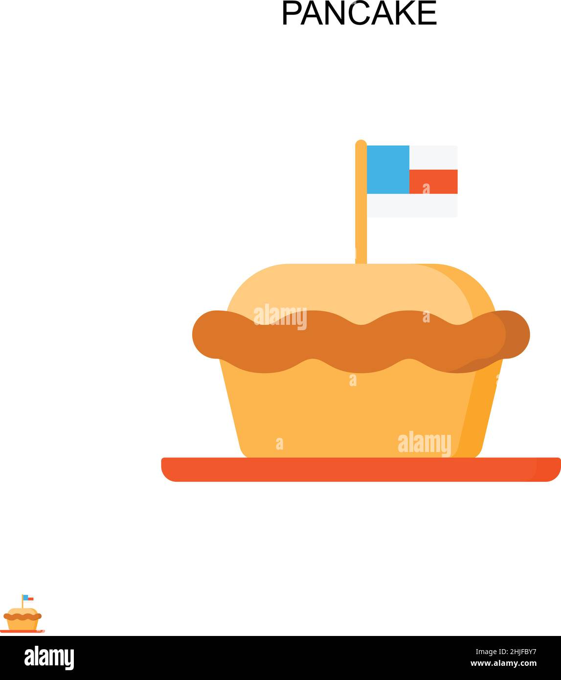 Pancake Simple vector icon. Illustration symbol design template for web ...